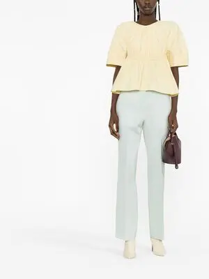 JIL SANDER Pressed-crease Tailored Trousers - Blue