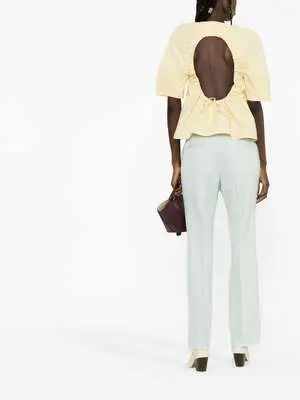 JIL SANDER Pressed-crease Tailored Trousers - Blue