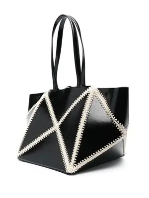 Nanushka Whipstitch-trim Detail Tote Bag - Black