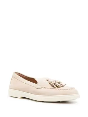 Santoni Tassel-detail Suede Loafers