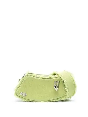 Gcds Comma Curved Shoulder Bag - Green