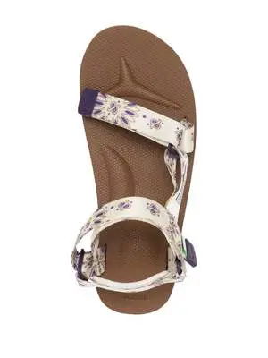 Suicoke Depa-cab Paisley-print Sandals - White