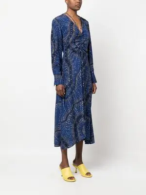 Altuzarra Mila V-neck Dress - Blue