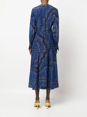 Altuzarra Mila V-neck Dress - Blue
