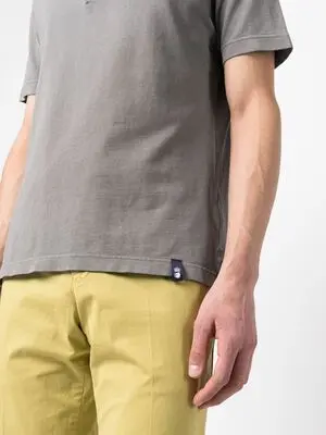 DRUMOHR Logo-patch Cotton Polo Shirt - Grey