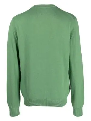 BARRIE Embroidered Cashmere Jumper - Green