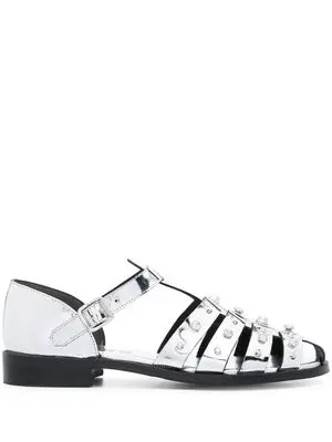 Sandro Olyma Studded Calf Leather Sandals