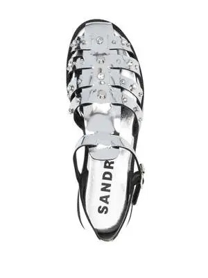 Sandro Olyma Studded Calf Leather Sandals