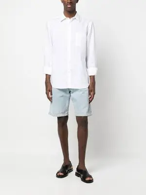 Aspesi Long-sleeve Linen Shirt - White