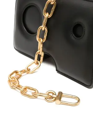 Off-White Burrow Leather Shoulder Bag - Black