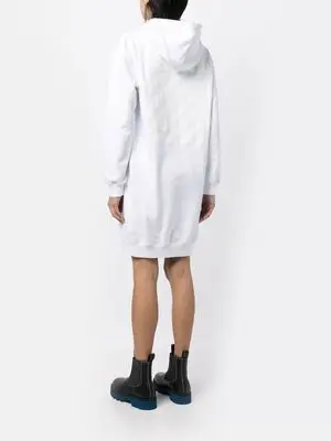 Off-White Diag-print Cotton Hoodie Dress