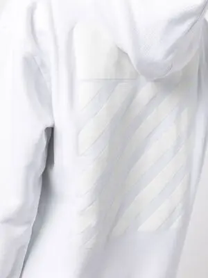 Off-White Diag-print Cotton Hoodie Dress
