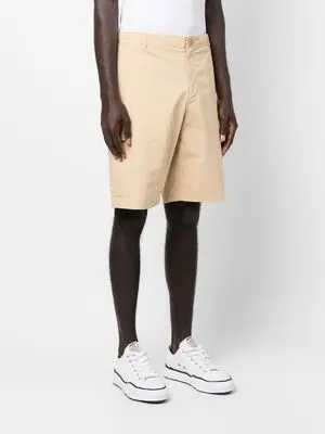 Kenzo Logo-patch Cotton Cargo Shorts - Neutrals