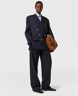 Stella McCartney Oversized Double-breasted Blazer - Ink