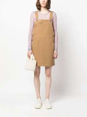 A.p.c. Square-neck Dungaree Dress