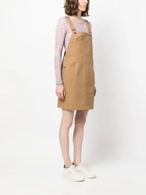 A.p.c. Square-neck Dungaree Dress