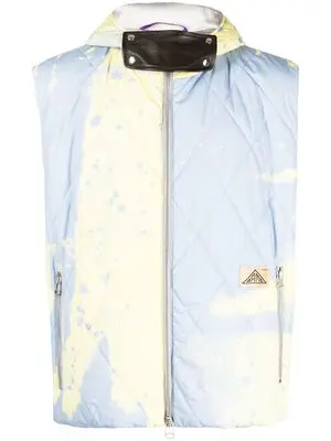 OAMC Abstract-print Hooded Gilet - Blue