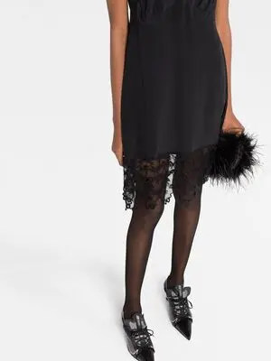 Simone Rocha Sleeveless Lace-hem Dress