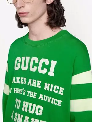 Gucci To Hug A Snake' Sweatshirt - Green | Editorialist