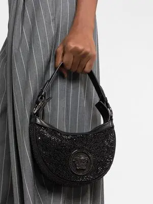 Versace X Dua Lipa Repeat Mini Shoulder Bag - Black