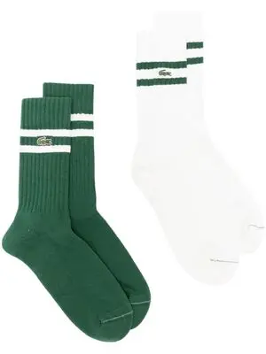 Lacoste Logo-patch Striped Socks Pack