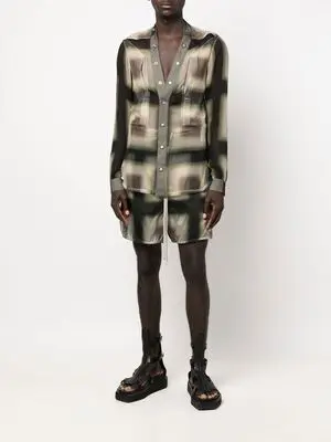 Rick Owens Geometric-print Drawstring Shorts
