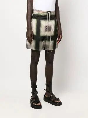 Rick Owens Geometric-print Drawstring Shorts