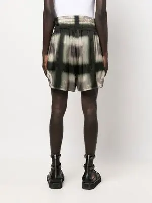 Rick Owens Geometric-print Drawstring Shorts