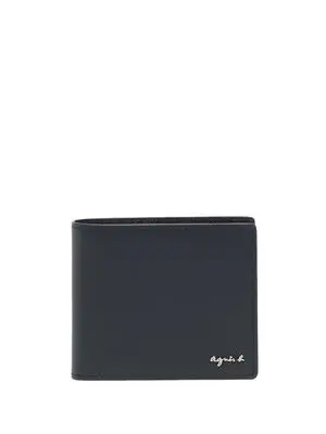 AGNÈS B. Logo-plaque Leather Wallet - Blue