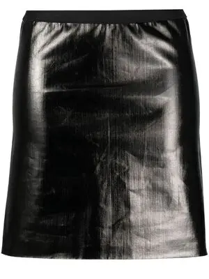 RICK OWENS Glossy-Finish Short Skirt