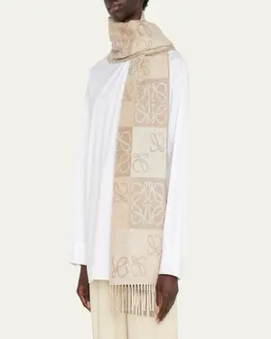 Loewe Anagram Logo Cashmere-blend Scarf