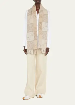 Loewe Anagram Logo Cashmere-blend Scarf