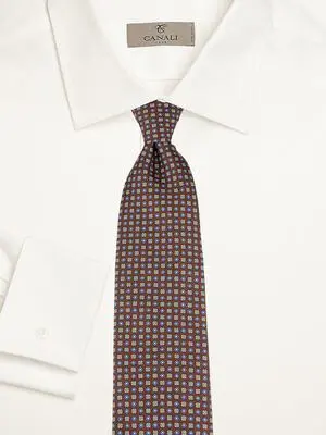 Canali Geometric Silk Tie