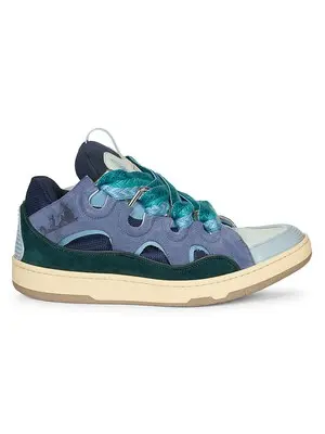 LANVIN Curb Skate Sneakers Navy Green