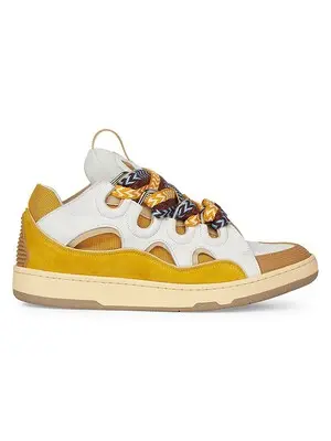 LANVIN Curb Skate Sneakers White Yellow