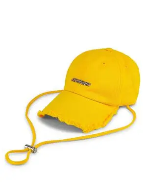 Jacquemus La Casquette Artichaut Frayed Baseball Cap Yellow