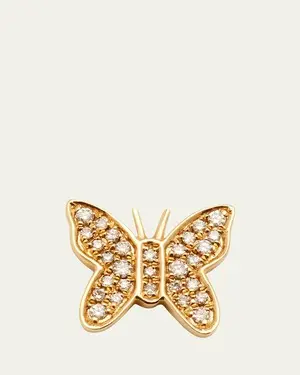 SYDNEY EVAN 14k Diamond Butterfly Single Stud Earring - Gold