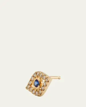 SYDNEY EVAN 14k Yellow Sapphire Bezel Eye Stud Earring