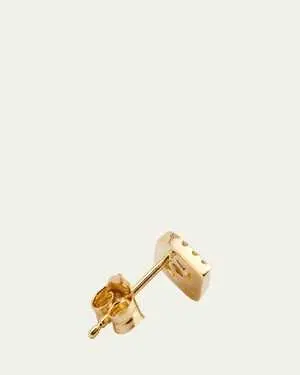SYDNEY EVAN 14k Yellow Sapphire Bezel Eye Stud Earring