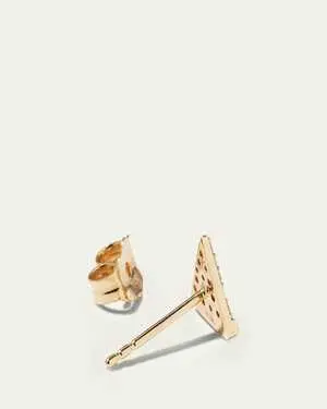 SYDNEY EVAN 14k Yellow Diamond And Ruby Pizza Slice Stud Earring