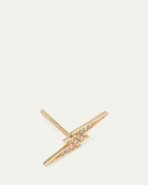 SYDNEY EVAN 14k Diamond Lightning Bolt Stud Earring - Gold