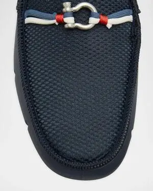 Swims Riva Mesh And Rubber Loafers - Navy