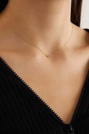 Mateo Wave 14-karat Diamond Necklace