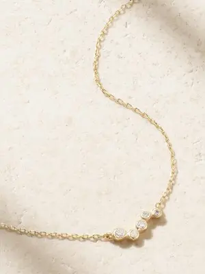 Mateo Wave 14-karat Diamond Necklace - Gold