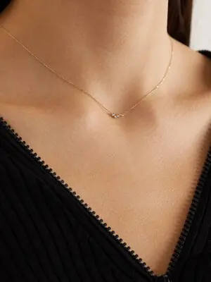 Mateo Wave 14-karat Diamond Necklace