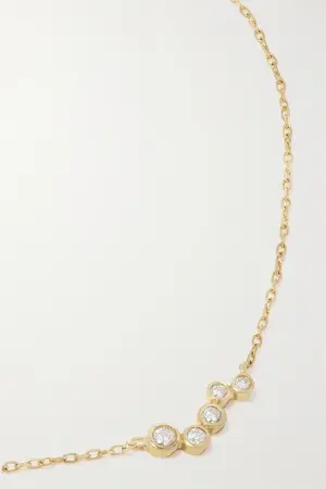 Mateo Wave 14-karat Diamond Necklace
