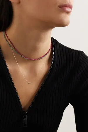 Mateo Wave 14-karat Diamond Necklace