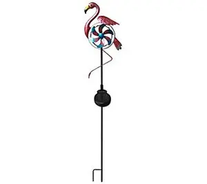 SANTA'S WORKSHOP Inc. 33.5' Solar Flamingo Wind Mill - One-color