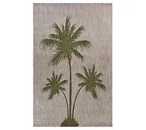 HOMEROOTS 5' X 7' Palm Tree Indoor/outdoor Area Rug - One-color