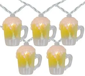 NORTHLIGHT 10 Beer Mug Summer Outdoor Patio Str Ng Light Set - One-color